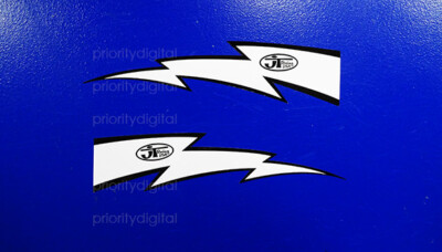 JT Racing Bolts Decals W/B stickers graphic AHRMA MX KX RM CR Maico YZ ...