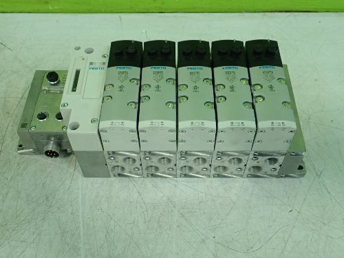 FESTO PNEUMATIC VALVE MANIFOLD BLOCK COMPLETED SET | eBay