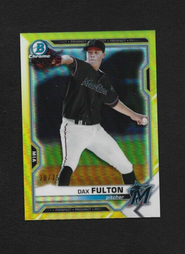 2021 Bowman Dax Fulton BCP-32 Chrome Yellow Refractor 28/75 - Miami ...