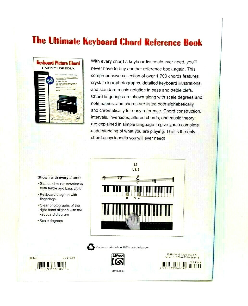 Keyboard Picture Chord Encyclopedia : Includes over 1,700 Chords (2010 ...