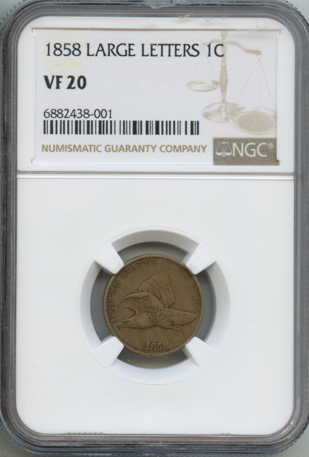 NGC - Flying Eagle Cent - 1c - 1858 LARGE LETTERS - VF 20 | eBay