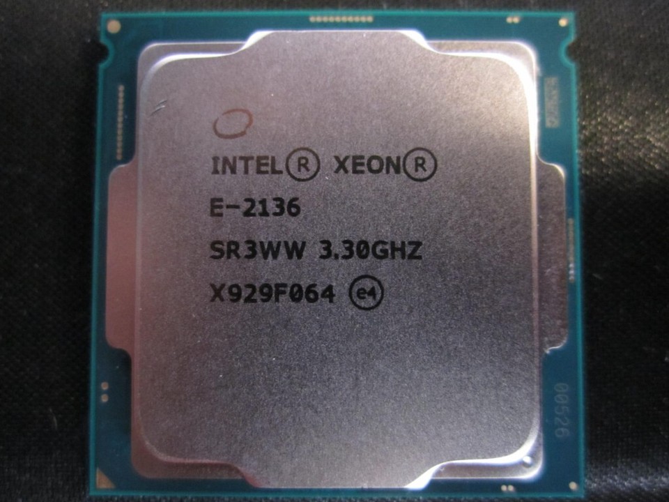 Intel Xeon E-2136 SR3WW 3.30GHz 12MB 6-Core LGA1151 Socket CPU ...
