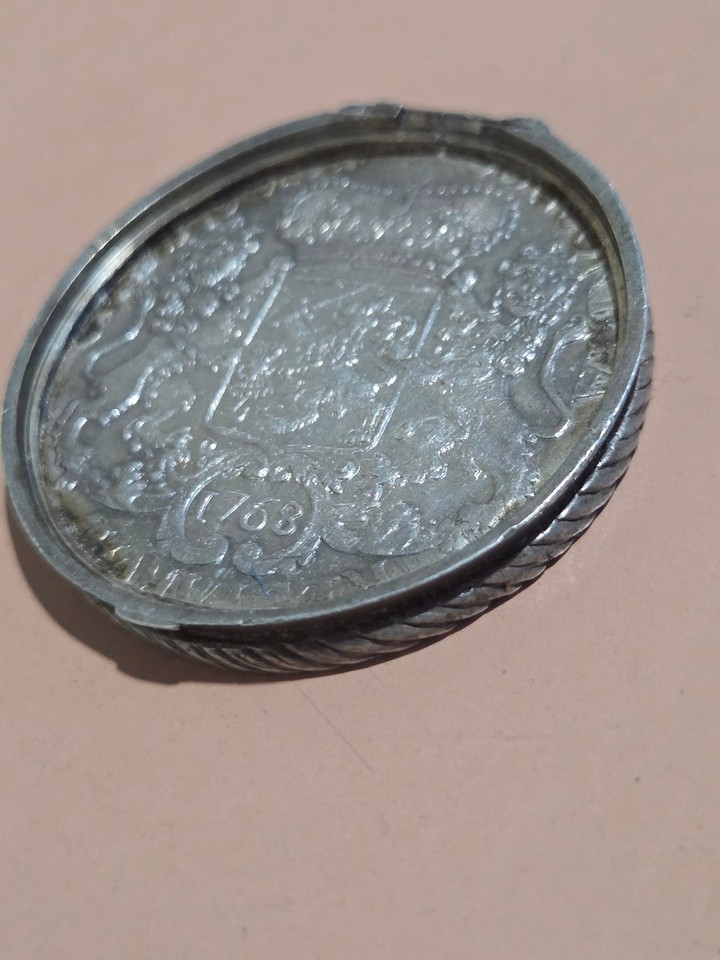Antique Silver 1768 Thaler? coin hallmarked dish box - Unique WoW! | eBay