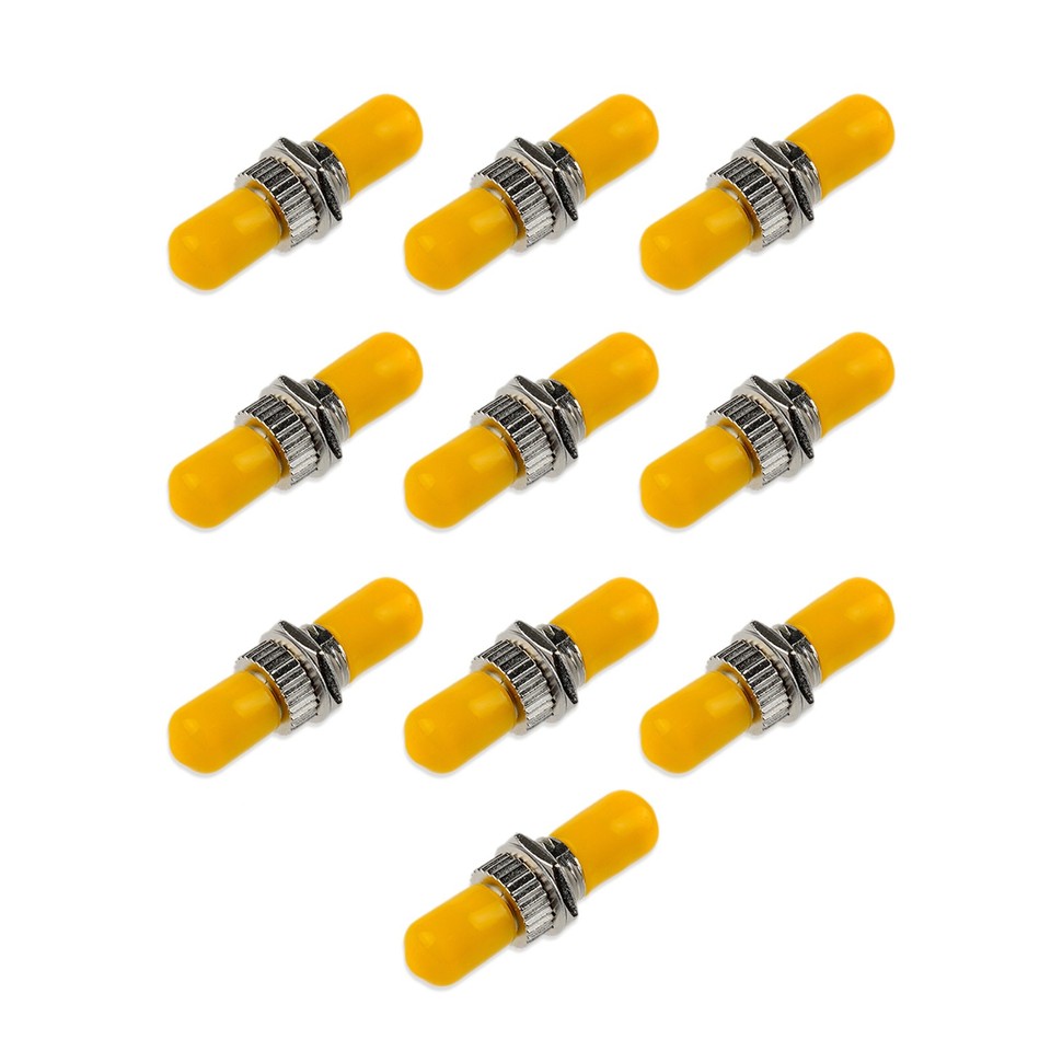 10 Pack Fiber Optic Adaptor ST to ST Singlemode Single Cable Connector ...