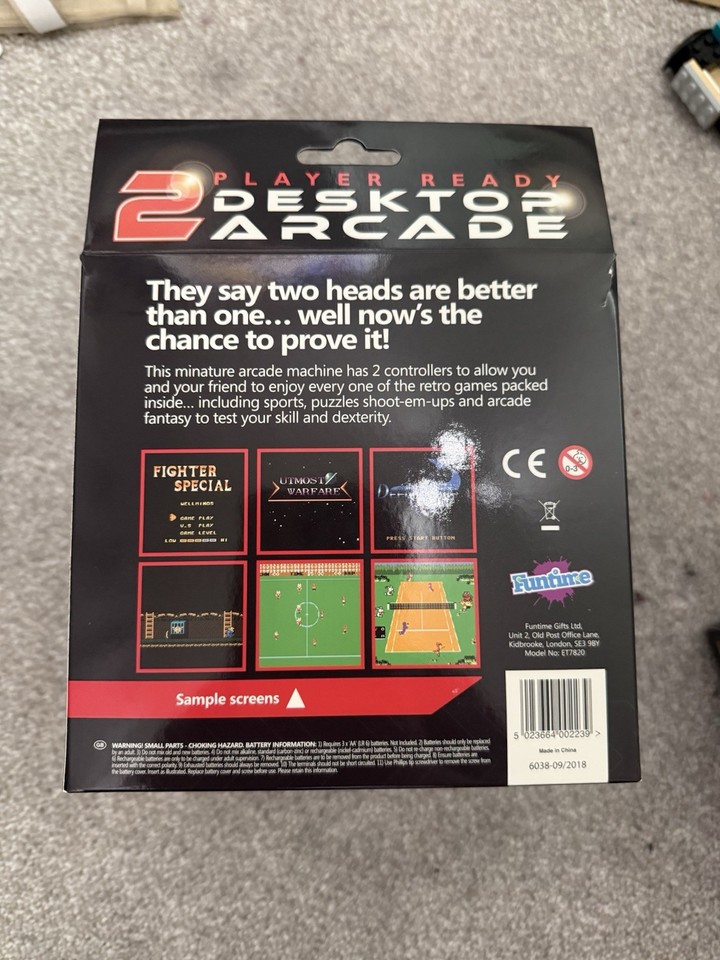 Desktop Mini Arcade Machine 2 Player Retro Game Console with 200 ...