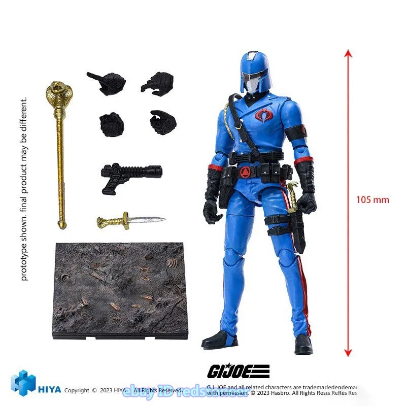 HIYA Toys G.I. Joe Cobra Commander 1/18 Male Action Figure Model ...