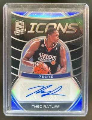 2019-20 Spectra Theo Ratliff Icons Auto #59/149 76ers | eBay
