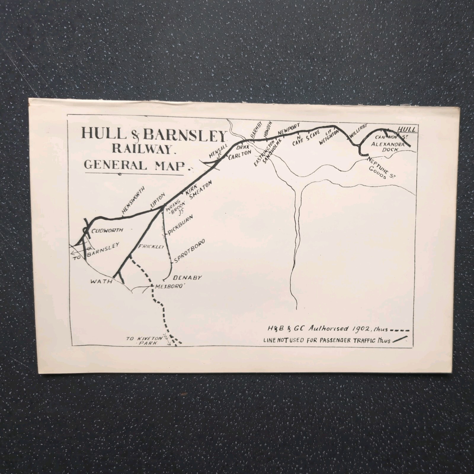 Original 1911 Map Of Hull and Barnsley Railway General Map | eBay UK