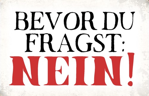 Holzschild 20x30 Bevor du Fragst Nein Lustig Spruch Tafel Verbot Wand ...