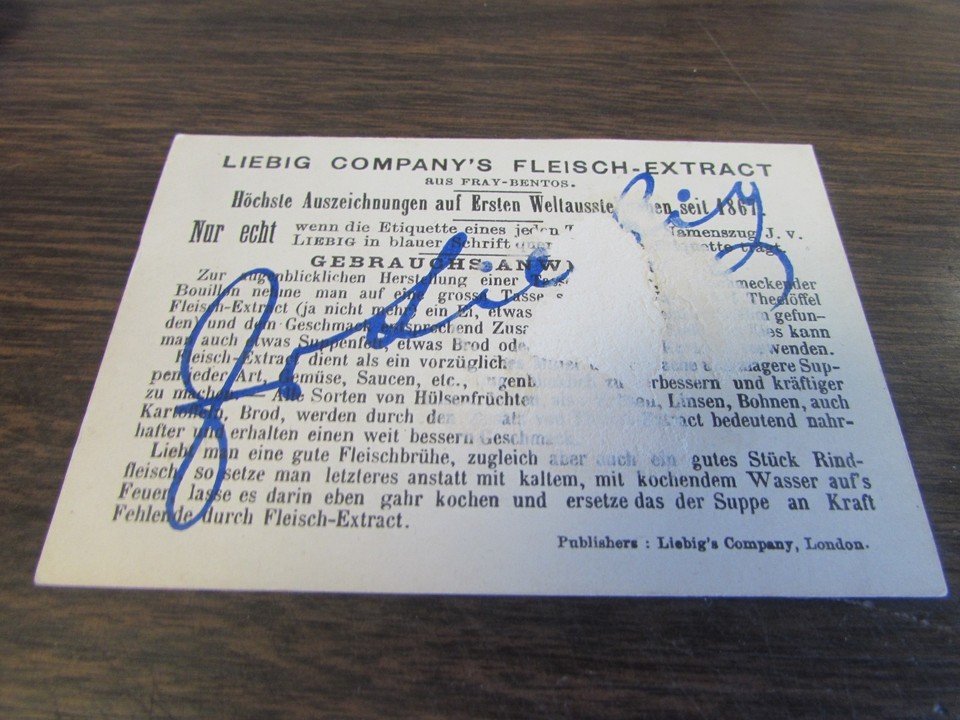 LIEBIG COMPANY'S FLEISCH - EXTRACT - LIEBiG'S CO. LONDON - VICTORIAN ...