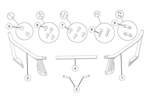 2025-2026 OE Polaris Ranger XP1000/CREW Upper Front Brushguard 2890232 ...