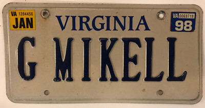 Vanity G MIKELL MIKEL MIKE MICHAEL license plate Mikelle Micheal Mikael ...