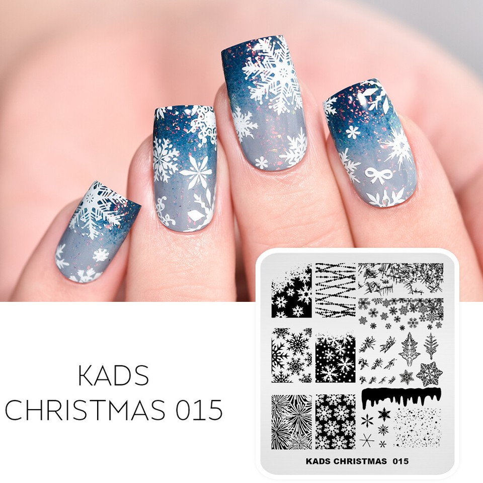 KADS Nail Art Stamping Plates Christmas Halloween DIY Nail Art Stamp ...