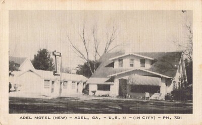 Adel Motel US Highway 42 Adel Georgia GA Linen c1940 Postcard | eBay