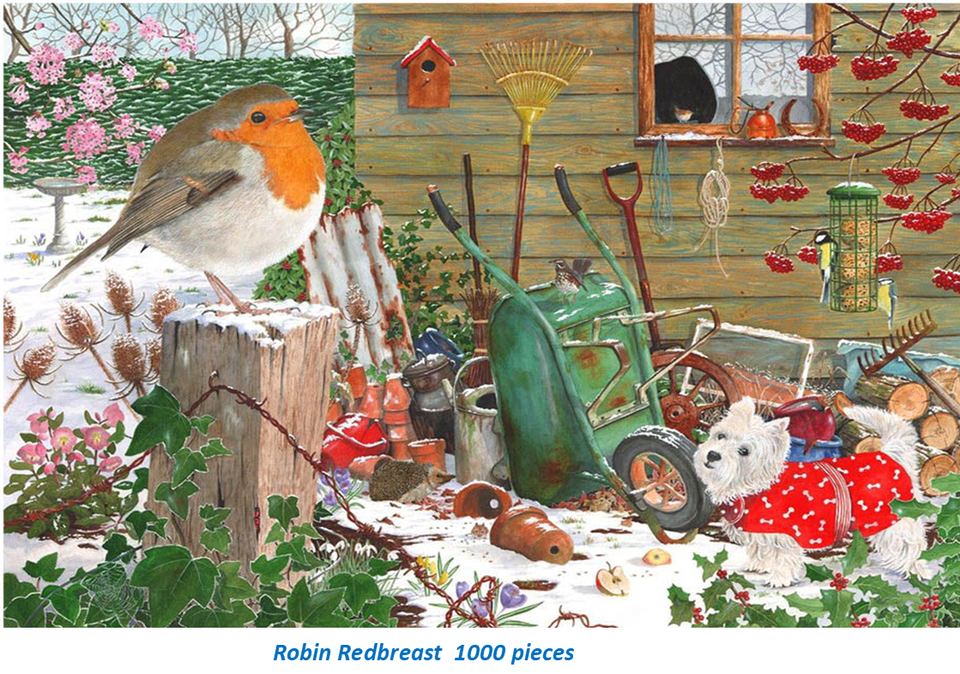 Winter Bird Robin Themed Jigsaw Puzzle by House of Puzzles Choice of ...
