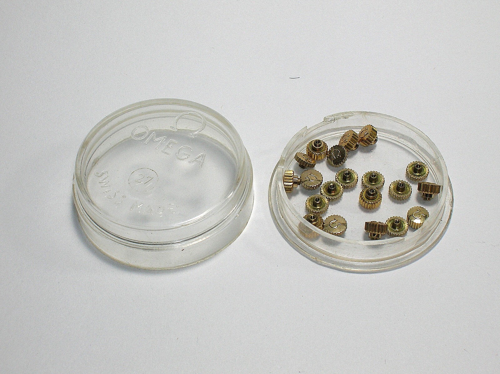 OMEGA AUTHENTIC VINTAGE NOS WRIST WATCH CROWNS -LOT OF 20 CROWNS - LOT ...