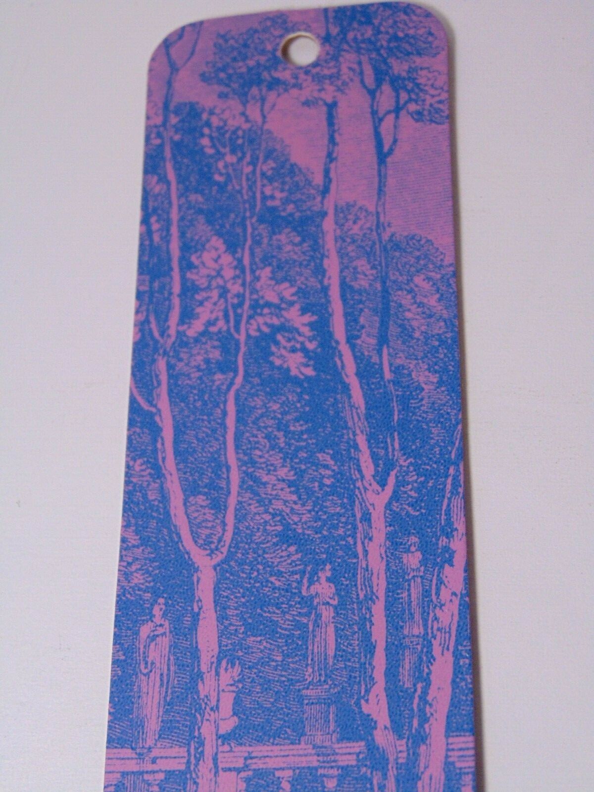 Vtg 1970s Hallmark Leather Bookmark COLORFUL Pink Purple Victorian Era ...
