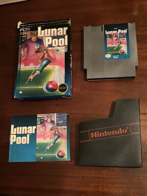 Lunar Pool Nintendo NES Complete In Box w Sleve And Manual Tested | eBay