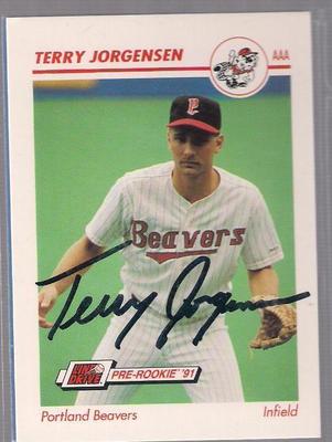 Minnesota Twins TERRY JORGENSEN autographed 1991 Impel Portland Beavers ...