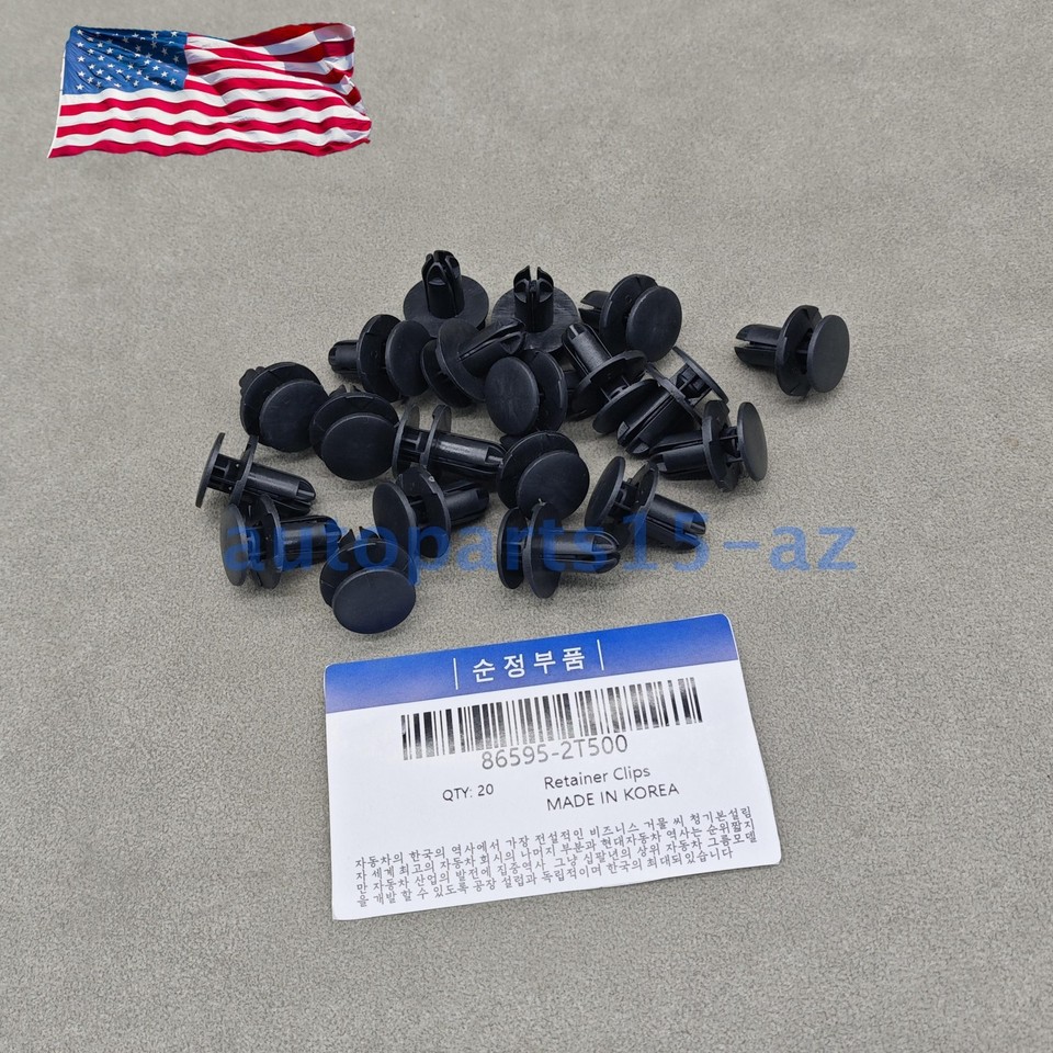 OEM 20x Fender Liner Retainer Clips For Hyundai & Kia Part 86595-2T500 ...