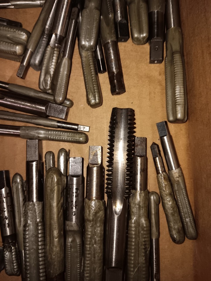 Machinist Tool Lot 50 Pcs. Thread Tapping Biting Drill Bits some NEW ...