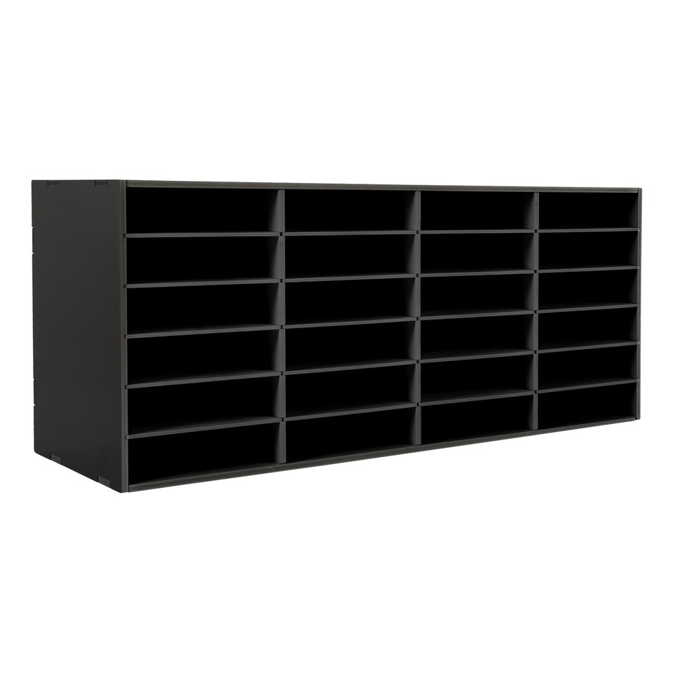 Modern Mail Organizer PVC Literature Organizers 24-Slots Paper Sorter ...