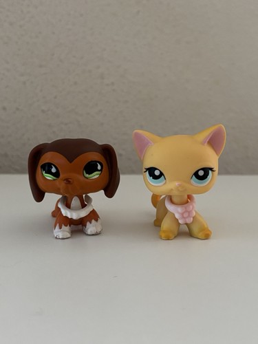 Littlest Pet Shop REAL #675 Dachshund ‘Savvy’ #339 Shorthair Cat ...