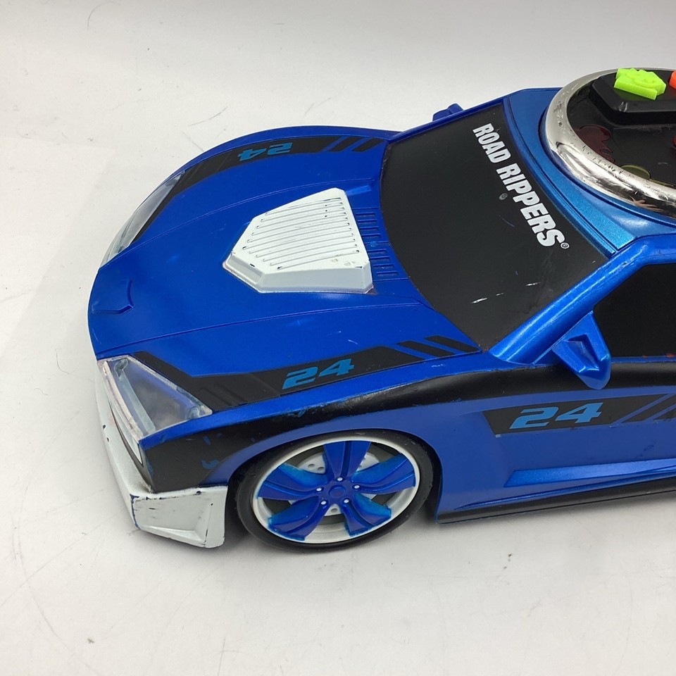 Vintage Road Rippers Turbo Revver Blue Battery Operated Toy With Lights ...