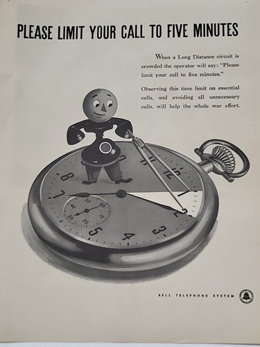 1943 Bell Telephone System Fortune WW2 Print Ad War Homefront Five ...