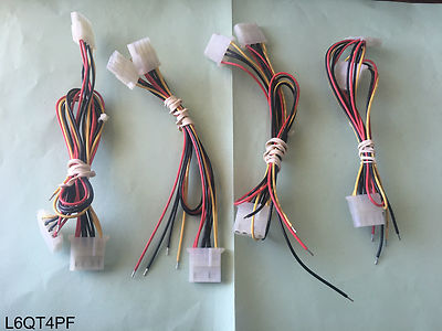 PC Power Supply Repair: Lot 4 Molex 4pin PATA IDE Peripheral Cable ...