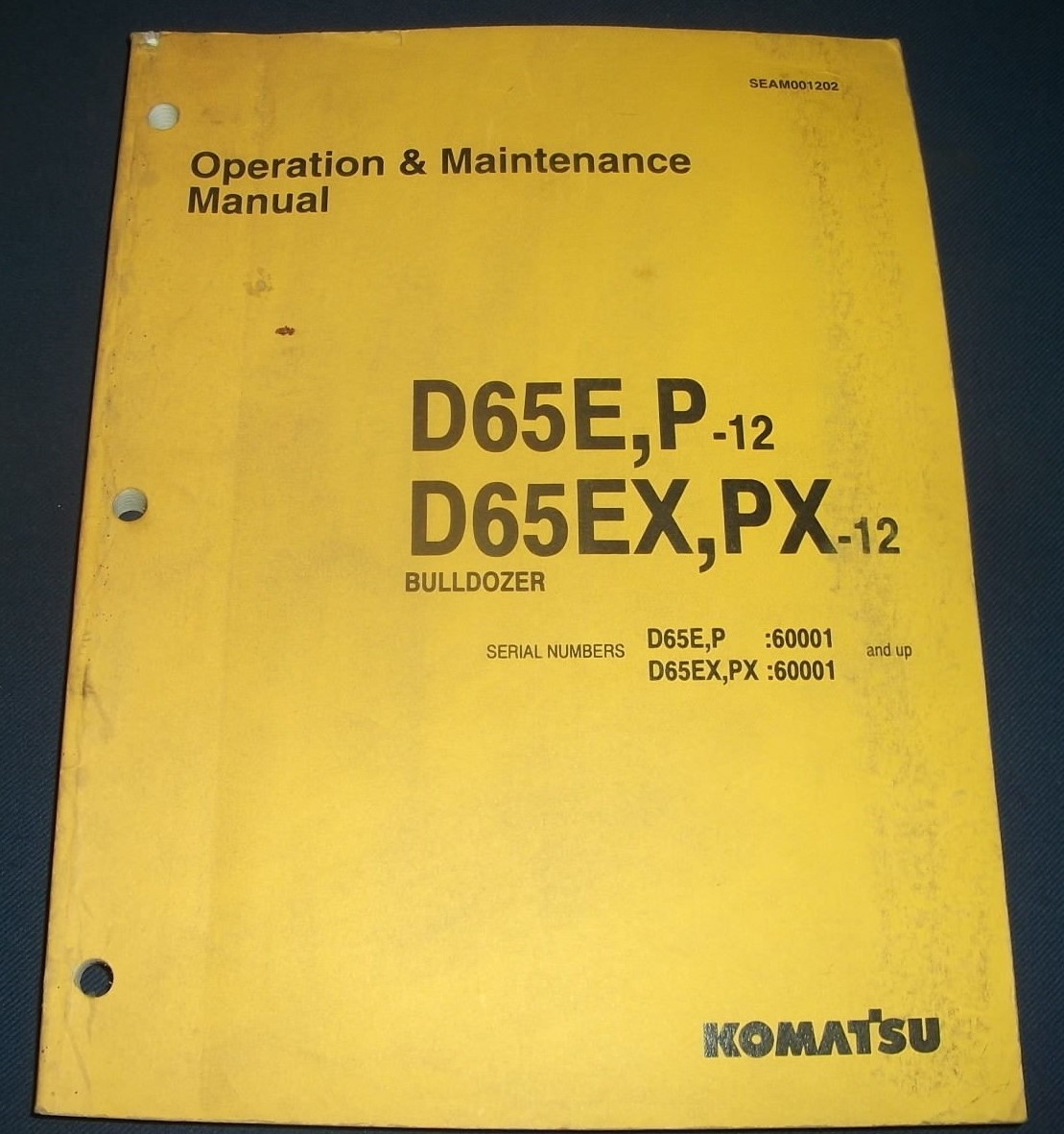 KOMATSU D65E-12 D65P-12 D65EX-12 D65PX-12 DOZER OPERATION MAINTENANCE ...