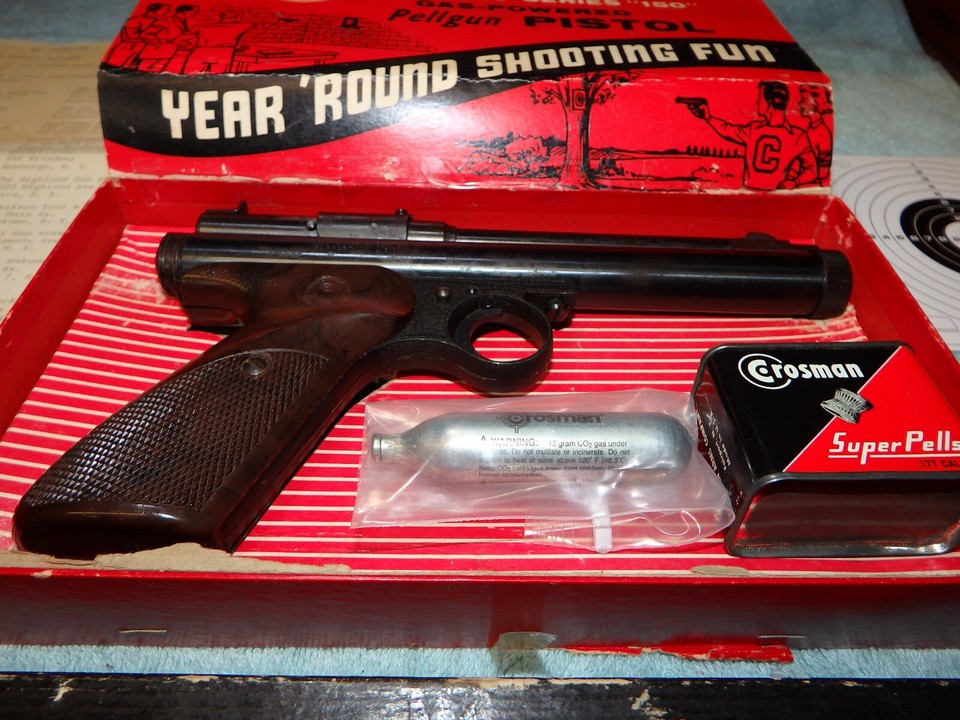 Crosman Model 150 Vintage Pellet Gun Original Box and manuals | eBay