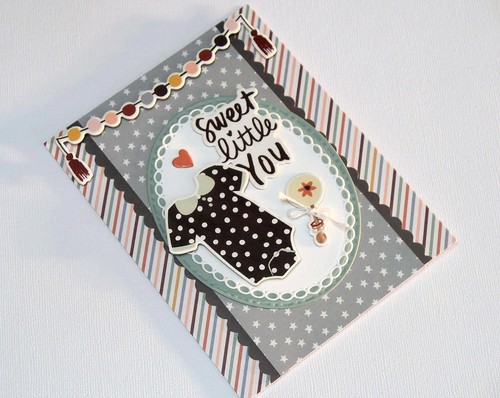 Handmade Baby Girl Congratulations Card - BoHo Theme Features a Polka ...