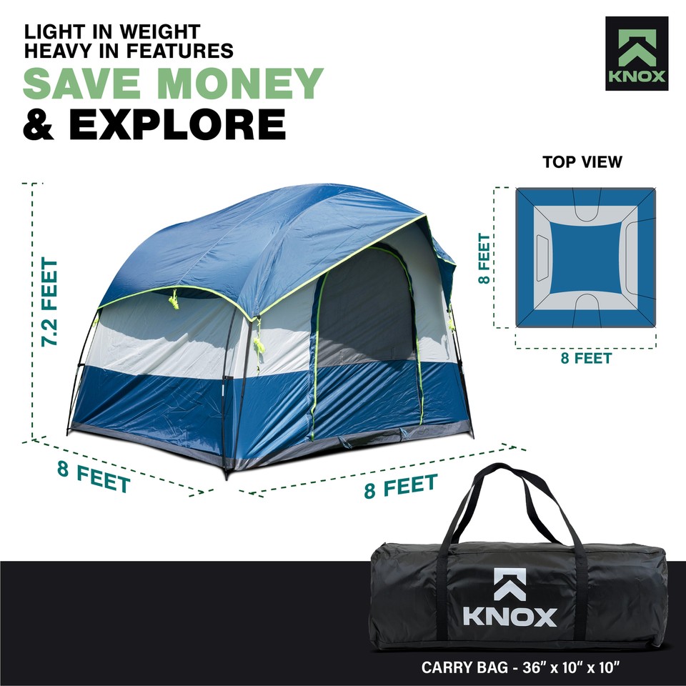 KNOX Universal 6-8 Person SUV Tent Attachment, Waterproof Tent, Truck ...