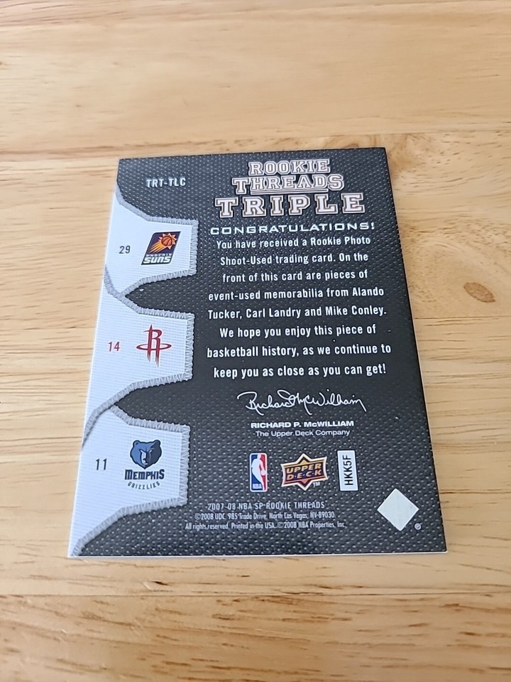 2007 SP Threads Triple Alando Tucker Carl Landry Mike Conley #TRT-TLC ...