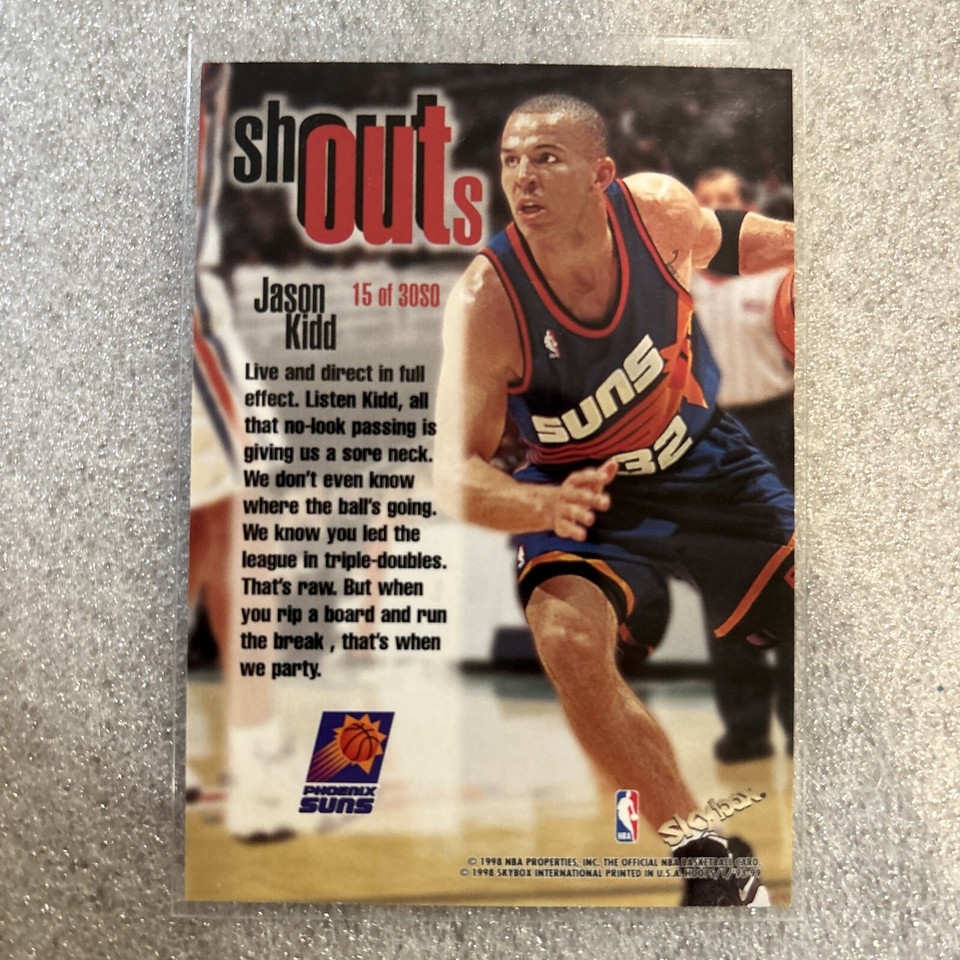 1998-99 Hoops #15 SO Jason Kidd Shout Outs Phoenix Suns HOF | eBay