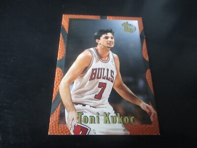 toni kukoc (chicago bulls) 1994/95 topps embossed card #15 mint ...