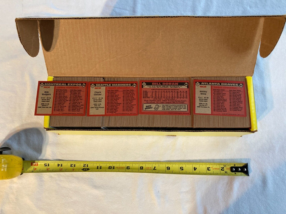Topps 1986 Official Complete Set Baseball Cards, 792 Box, 57 & 141 ...