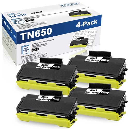 TN650 Black Toner Cartridge TN580 Replacement for Brother MFC-8680 DCP ...