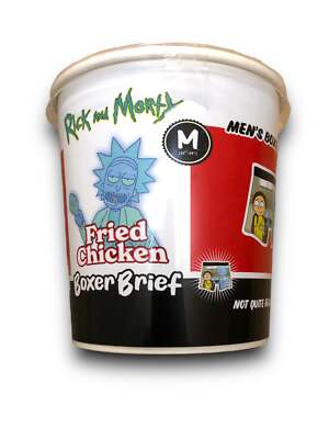 Rick and Morty "Fried Chicken" Bucket Men's Boxer Brief - Med | eBay