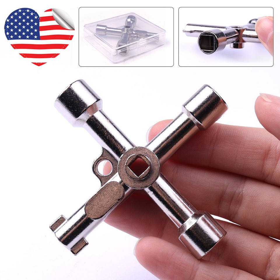 1PC 4-way Master Key Multifunction Cross Control Cabinet Box Open Door ...
