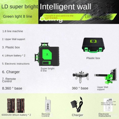 Green Infrared Level Meter Strong Light Fine Line Horizontal Wall ...