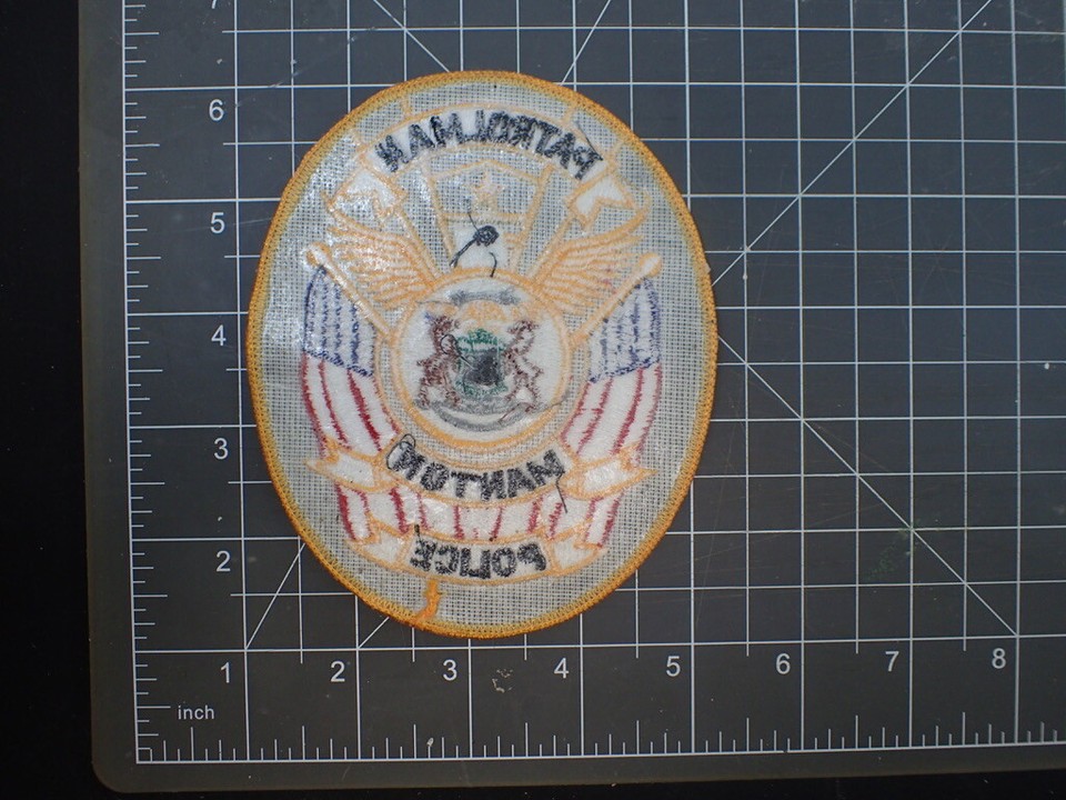 Vintage Patrolman Manton Police Embroidered Patch, Michigan | eBay