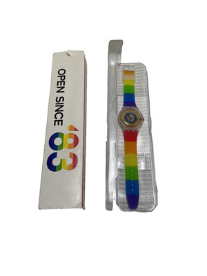 Swatch Open Since'83 Magic Summer Multicolor Dial Quartz Wristwatch ...