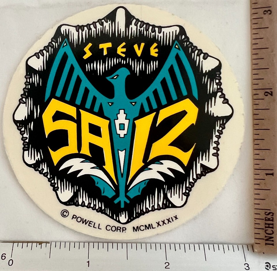 Powell Peralta Bones Steve Saiz Aztec 1989 OG Vintage Skateboard ...