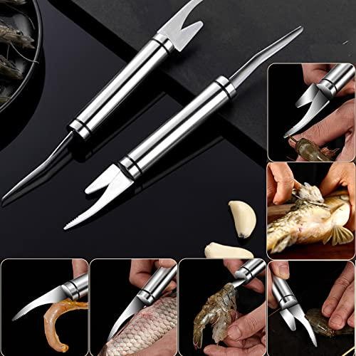 2Pcs Shrimp Deveiner Tool And Peeler, Toadfish Shrimp Cleaner, 5 In 1 ...