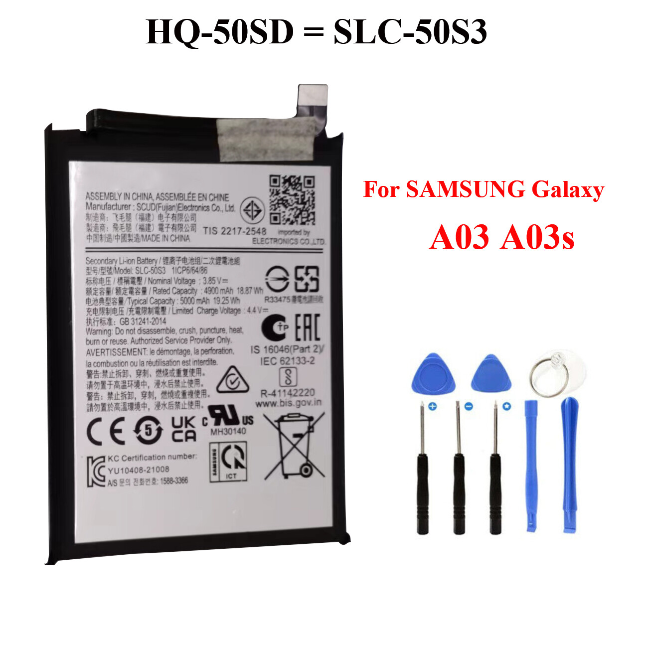 HQ-50SD 5000mAh Battery For Galaxy A03 A03s HQ-50S For A02S M02S M025 ...