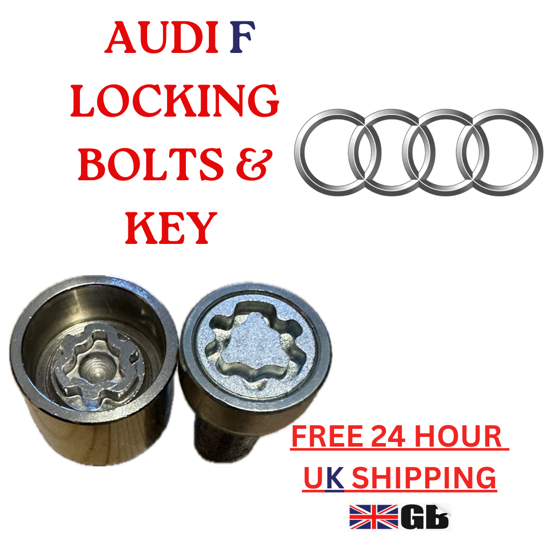 AUDI LOCKING LOCKING WHEEL BOLT & KEY - CODE F- NEW - 17MM ALL AUDI ...