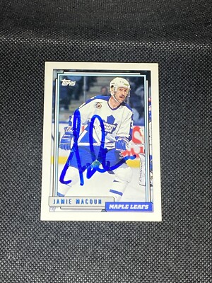 Jamie Macoun 1992-93 Topps #348 Toronto Maple Leafs Signed Auto ...