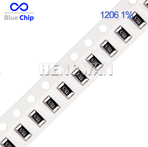 100 pcs 1206 SMD Resistors 0.25W 1% Range Available 100k ohm - 10M ohm ...